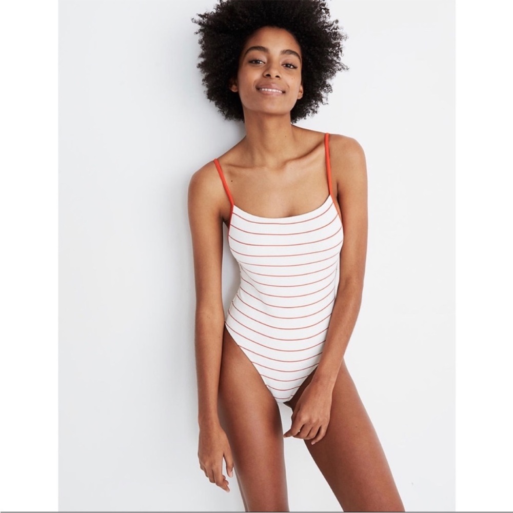 Solid And Striped Chelsea Ribbed One Piece Swimsuit In … Gem